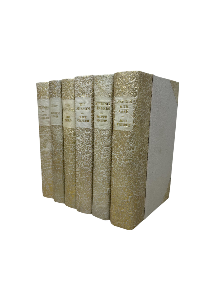 6 Vol. Tooled Vellum Linen Cover/ 9.5" (VH-TVLC-06) – Vellum Home